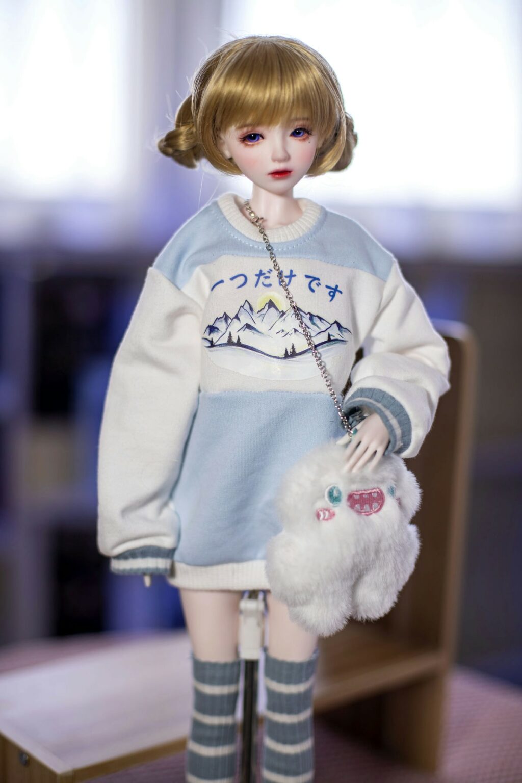 Hilary - 1ft7(50cm) Blonde Tiny Sex Doll with BJD Head - VSDoll